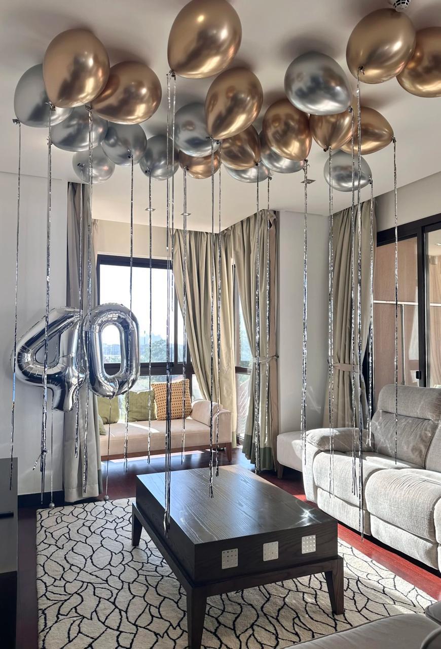 Gold and silver surprise balloons – balloons decoration - buy balloons ...